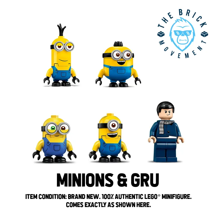 LEGO® Minions Kevin, Bob, Stuart, Otto & Gru Minifigure Lot | Lazada PH