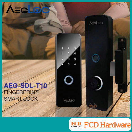 AEGLOC AEG-SDL-T10 Black Smart Digital Rim Lock / digital lock for ...