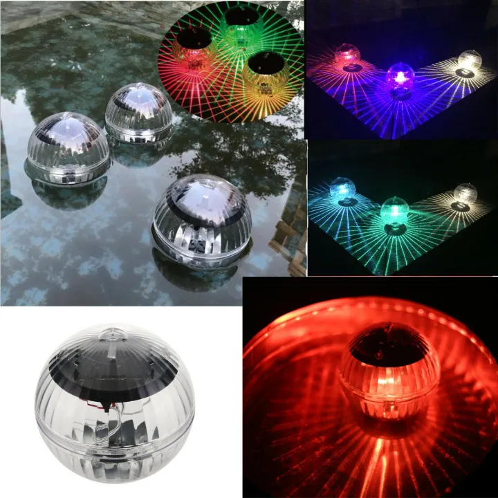 RGB Underwater LED Disco Light Solar Water Drift Lamp Pool Light ...