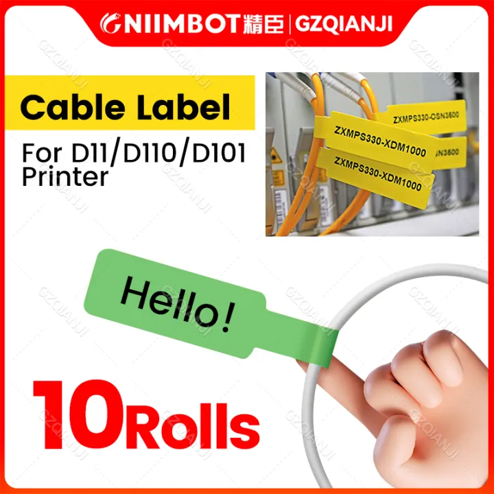 2022 new Niimbot D11 Colorful Cable Label Sticker Waterproof Self ...