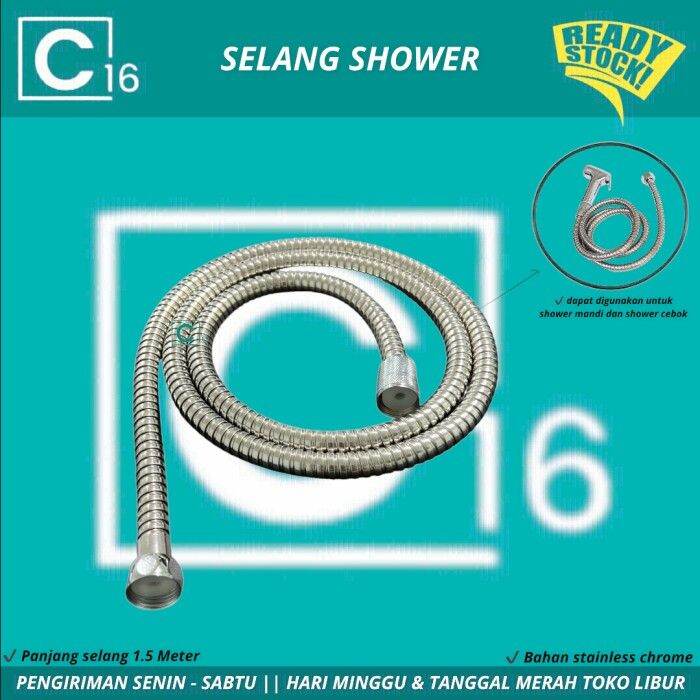 Selang Fleksibel Pipa Jet Bidet Shower Head Mandi 1.5meter Stainless | Lazada Indonesia