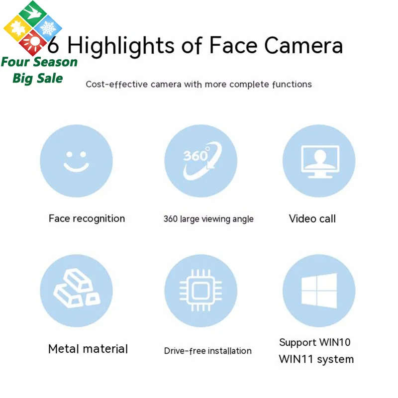 Face Recognition Webcam Windows Hello Unlock 1080p Video Call Camera ...