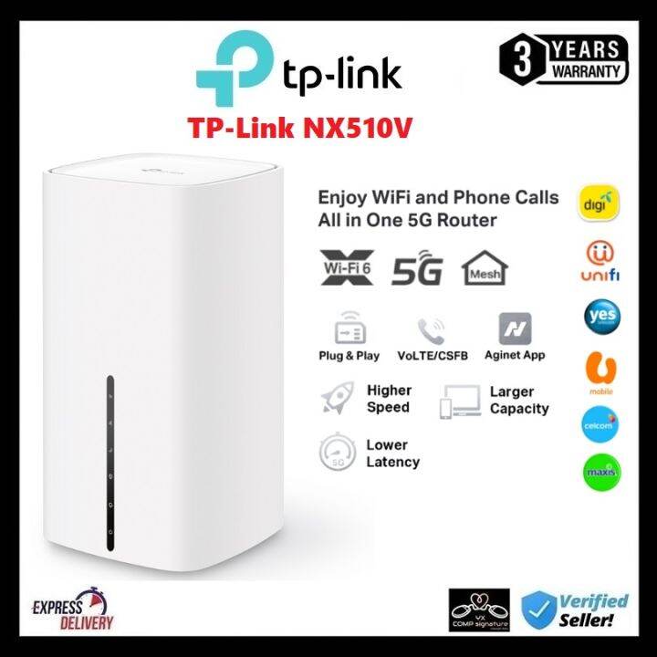 TP-Link NX510v 5G AX3000 Dual-Band Wi-Fi 6 Telephony Router Easy Mesh ...