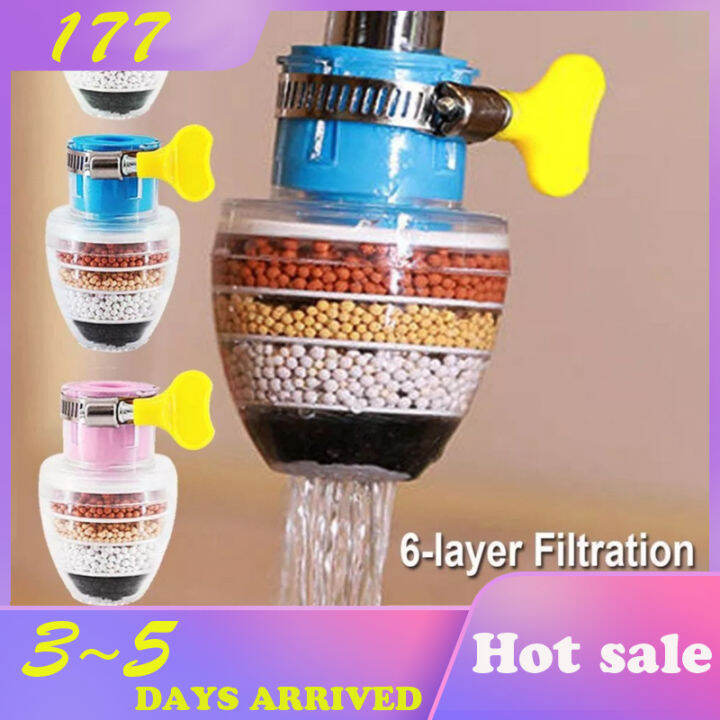 6 Layer Water Purifier Filter Activated Carbon Filtration Kitchen ...