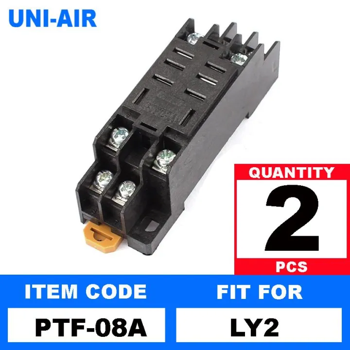 2 PCS Uni-Air Relay Socket used for LY2 series Power Relays 8 PIN ...