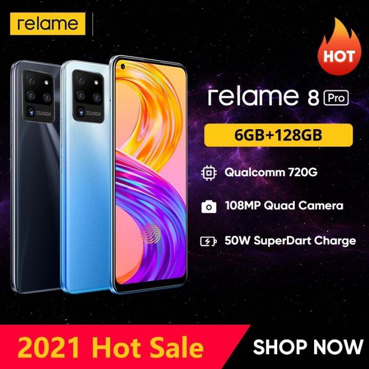 Relame 8 Pro phone 8GB RAM 256GB ROM Cellphone UnLocked Mobiles Android ...