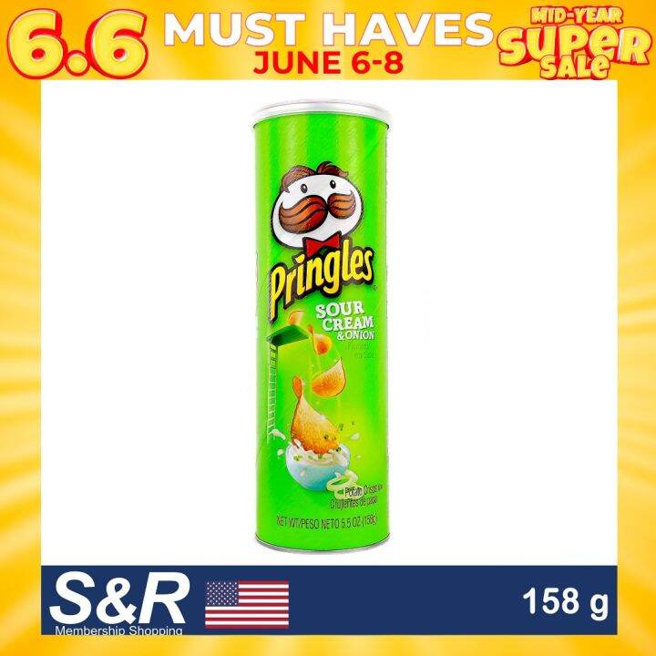 Pringles Sour Cream Onion Potato Crisps 158g | Lazada PH