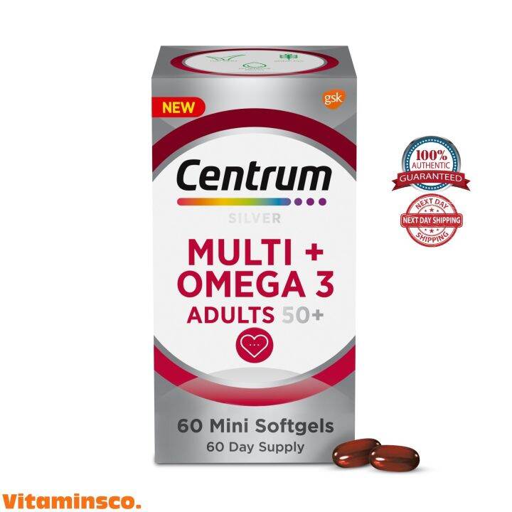 Centrum Silver Multi+Omega 3 Adults 50 (60 Softgels) | Lazada PH