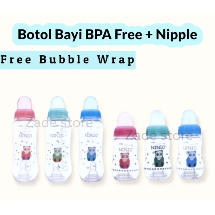 Botol susu Ninio BPA free Nipple 150ml 300ml 240ml tempat susu anak dot ...