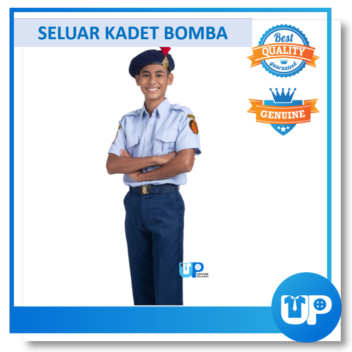 Seluar slack kadet bomba biru tua kokurikulum sekolah Uniform Cadet ...