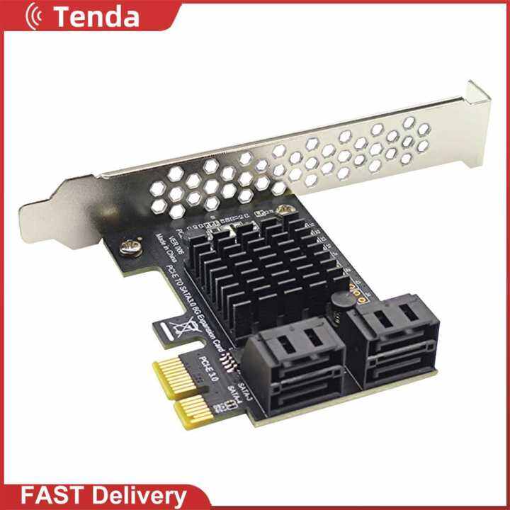 SATA III PCIe Card 4 Port 6Gbps SATA to PCI-e 1X Adapter Converter w ...