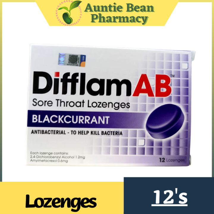 AB Sore Throat Lozenges 12 lozenges [ Blackcurrent ] | Lazada