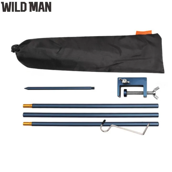 (Ready) Outdoor Camp Folding Lamp Post Pole Kit Fishing Hanging Light ...