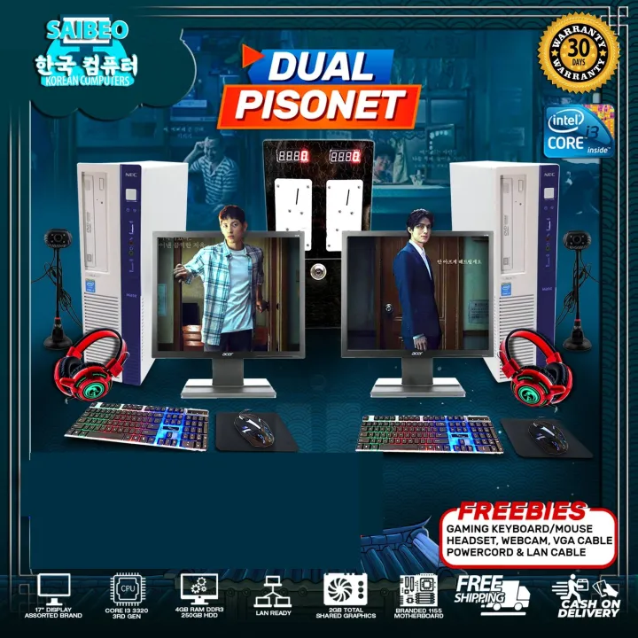 Dual Pisonet Package Intel Core i3 250gb hdd sata 4Gb ddr3 Memory ...