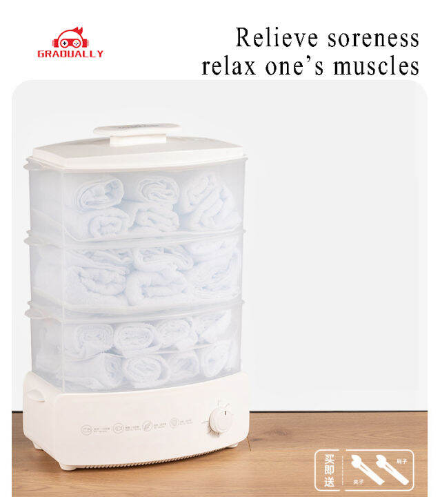 Hot Towel Warmers Hot Steam Towel Warmers Two-layer Steamer Timed ...