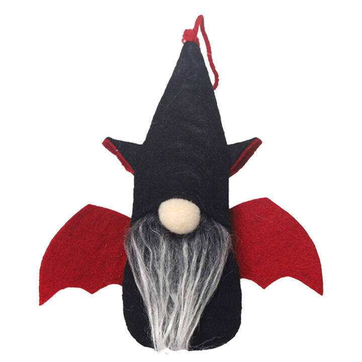 ตุ๊กตาโนมวันฮาโลวีน Microgood แมงมุมฟักทองค้างคาวน่ากลัวหมวกแม่มดแมวดำเคราเต็มเดสก์ท็อปของขวัญ ...