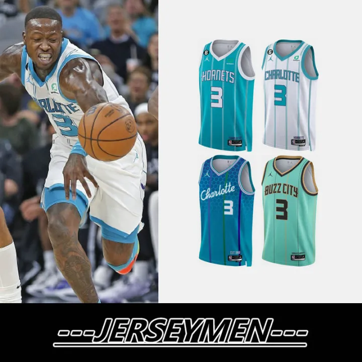 2022-23 New Original NBA Charlotte Hornets #3 Terry Rozier III Jersey ...