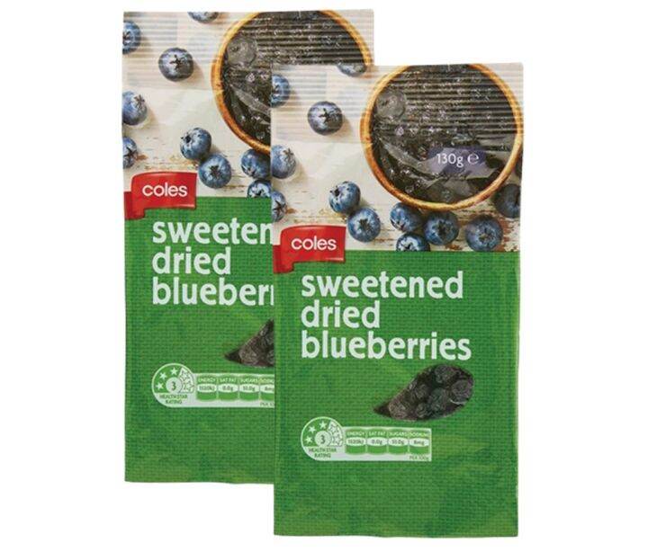 Coles Dired Blueberries (Australia Imported) โคลส์ บลูเบอร์รี่ อบแห้ง ...