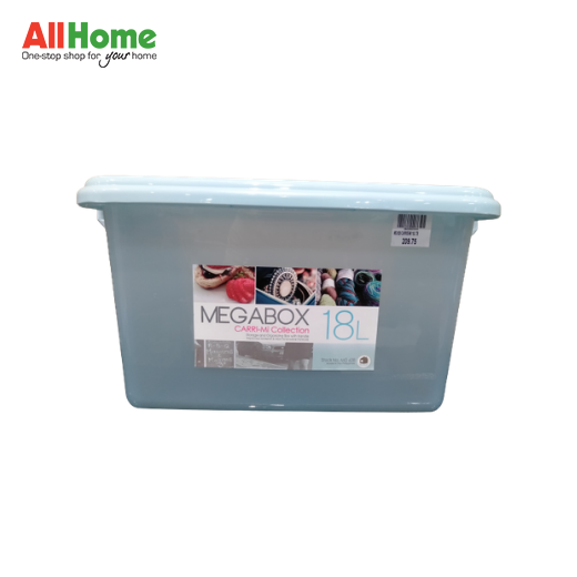 MEGABOX Storage Box Carrie-Mi Series 18 Liters (Trans Blue, Trans Clear ...