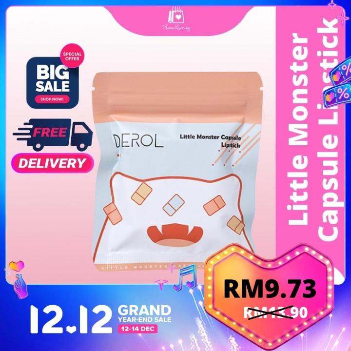 DEROL Little Monster Capsule Lipstick 8 Color Cute Candy Matte Lipstick ...