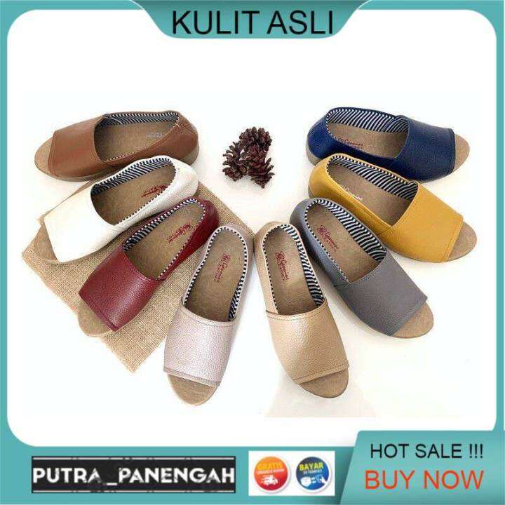 Sandal Sepatu Kulit Garut Wanita Spatu Sendal Cewe Cewek Perempuan ...