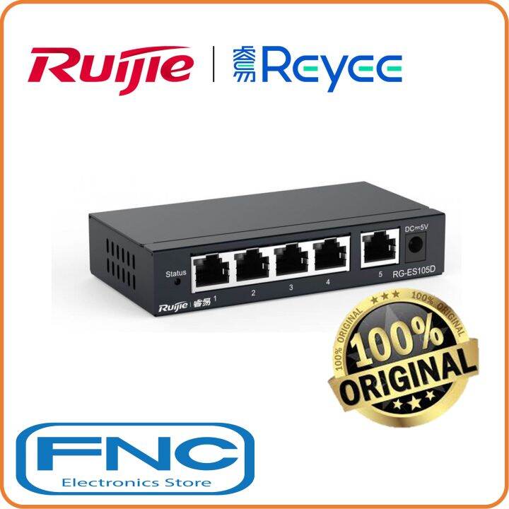 Ruijie Reyee RG-ES105D / RG-ES108D Network 5 Port / 8 Port 10/100Mbps Steel Case Unmanaged ...