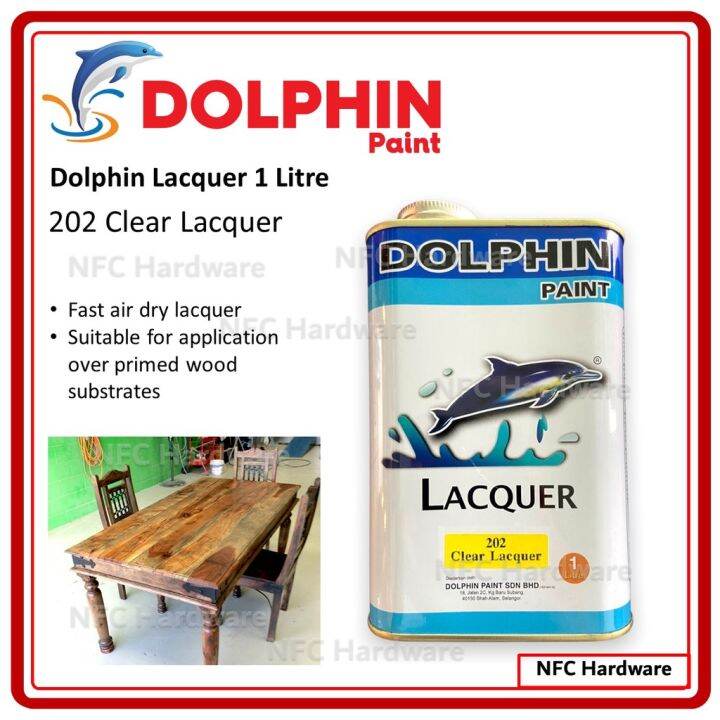 DOLPHIN PAINT 202 Clear Lacquer / 262 Flat Sanding Sealer 1 Litre | Lazada