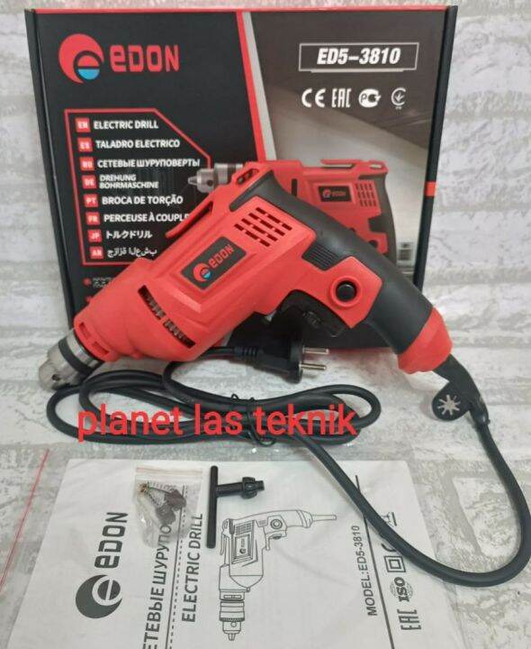 Promo Mesin bor listrik 10mm Electric drill Bolak balik Edon ED5-3810 BOR LISTRIK 10MM BOR ...