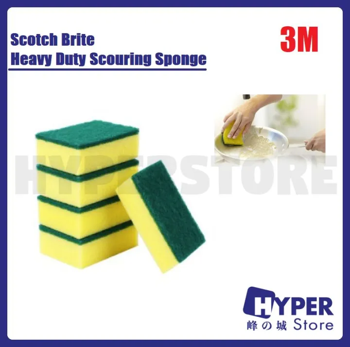 3M Scotch Brite Heavy Duty Scouring Sponge / Sabut Berspan 擦洗海绵 | Lazada