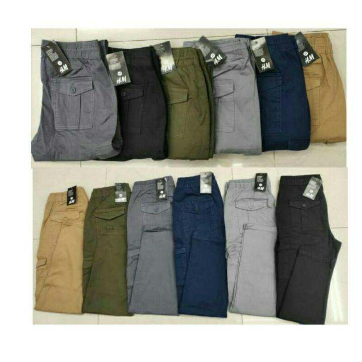 Seluar Kargo Slack 6 Poket (slim Fit )Kain Tebal Cargo Pant Murah | Lazada