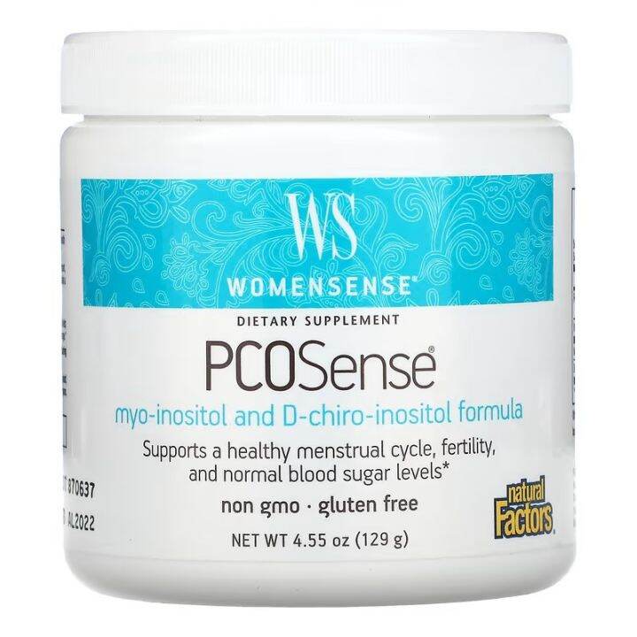 Myo- Inositol plus Folic Drink Mix Womensense, PCOSense, 4.55 oz (129 g ...