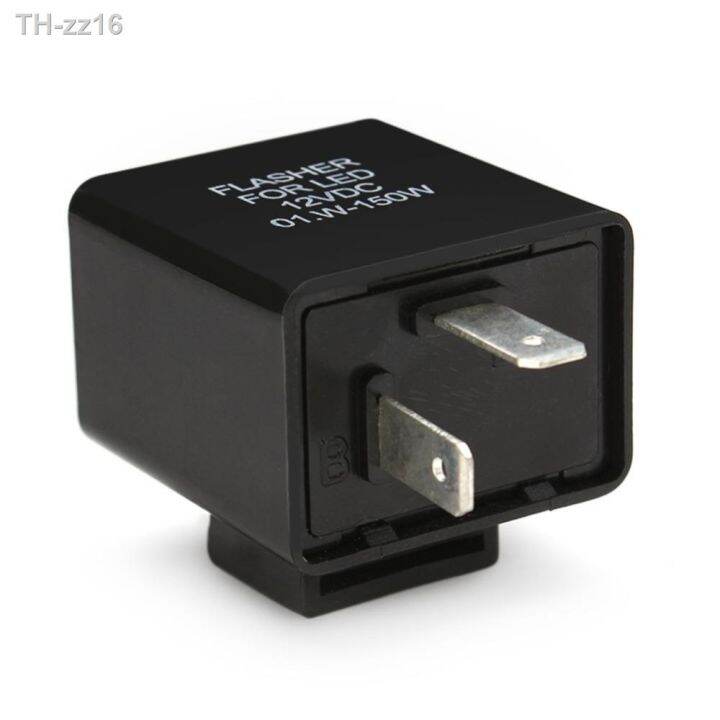 12V 2 Pin Motorcycle Blinker Adjustable LED Flasher Relay Turn Signal ...