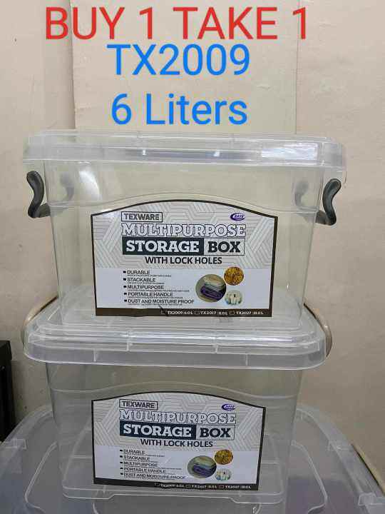 BUY 1 TAKE 1 STORAGE BOX CLEAR NIKKO | Lazada PH