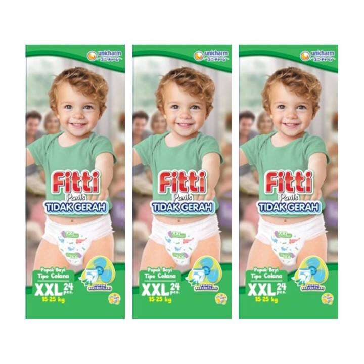 FITTI PANTS XXL 24 [15-25 kg] Karton isi 3 pack - Popok Bayi Tipe ...