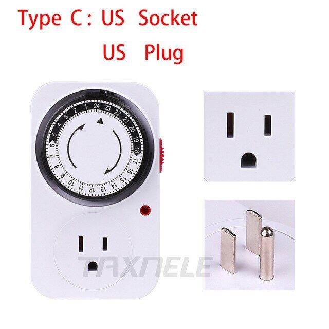 24 Hours Programmable Mechanical Mini Timer Switch Smart Countdown ...