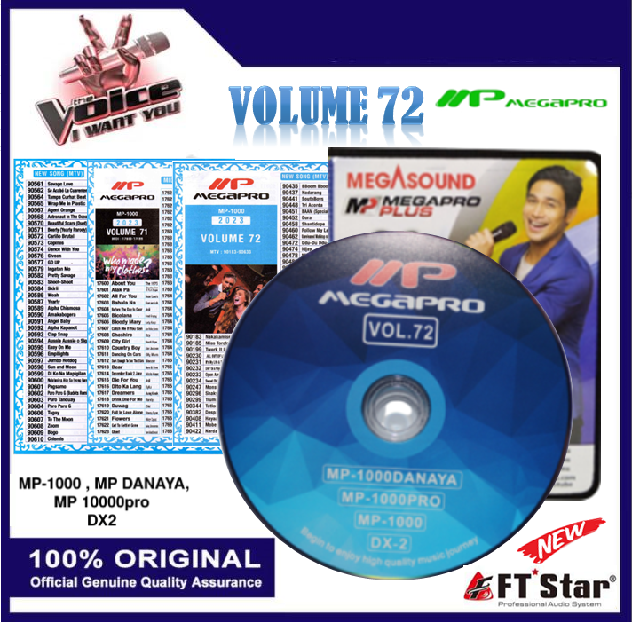 Volume 72 Update CD For MP Megapro MP1000 MP1000pro Danaya MP-1000 DX-2 ...