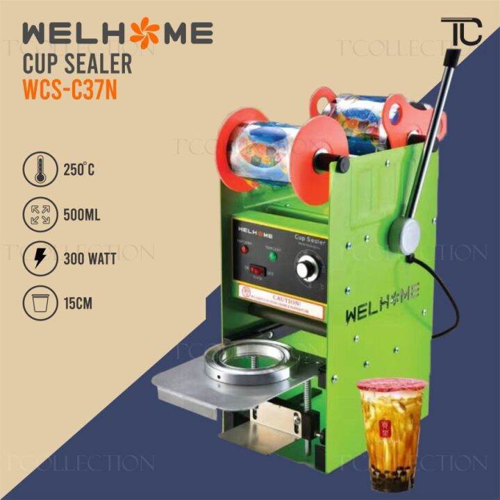 MESIN PENYEGEL GELAS PLASTIK / MESIN CUP SEALER WELHOME WCS-C37 ...