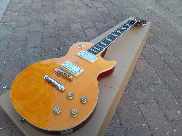 Standard Yellow LP 6 Strings Electric Guitar,Mahogany Body&Rosewood ...