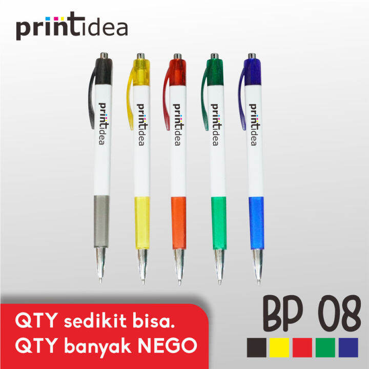 Custom UV Pen Pulpen Plastik Kotak Ball Point Promosi Souvenir Cetak BP08 | Lazada Indonesia