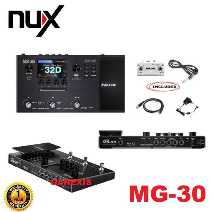 Nux mg30 mg-30 mg 30 Multi-Effects Modeler Pedal | Lazada Indonesia