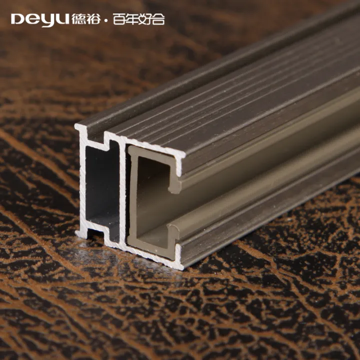 Double-layer aluminum curtain rail, straight rail, top-mounted side ...