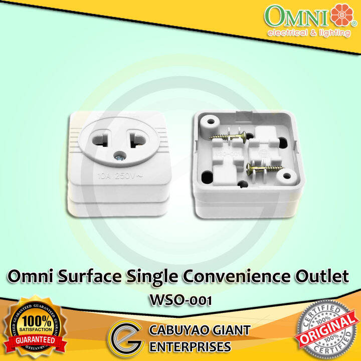 Omni Surface Single Convenience Outlet 10A 250V WSO-001 | Lazada PH