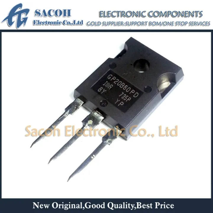 New Original 10PCS/Lot IRGP20B60PDPBF IRGP20B60PD GP20B60PD GP20B60 20N60 TO-247 22A 600V Power ...