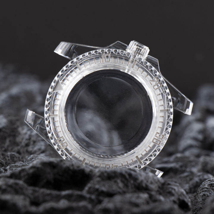 Luminous 40mm SUB Plastic Transparent Watch Case Kits for NH35A/NH35 ...