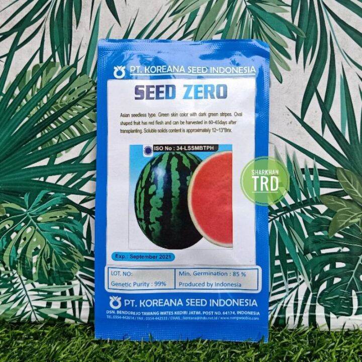 Paket 100 Seeds SEED ZERO Biji Benih Tembikai Boci Tanpa Biji Seedless Red Watermelon Seeds PT ...