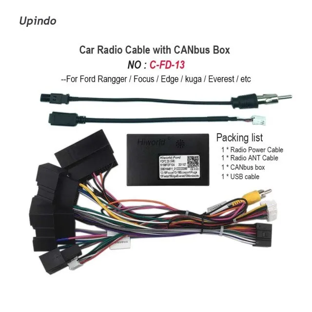 Car Android Head Unit Cable CAN to UART Adapter Wiring Harness Power ...