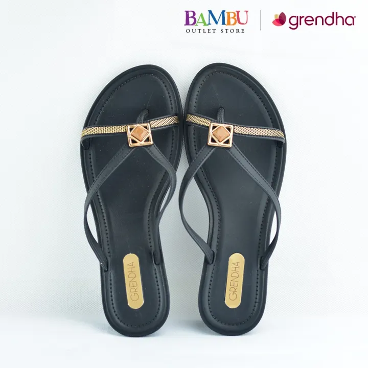 Grendha Encanto Tam Fem Black Sandals For Women | Lazada PH
