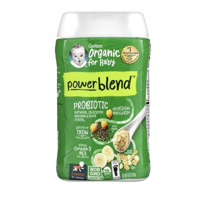 ลดแรง 50% ของแท้ Gerber DHA&probiotic oatmeal cereal 226g หรือ organic ...