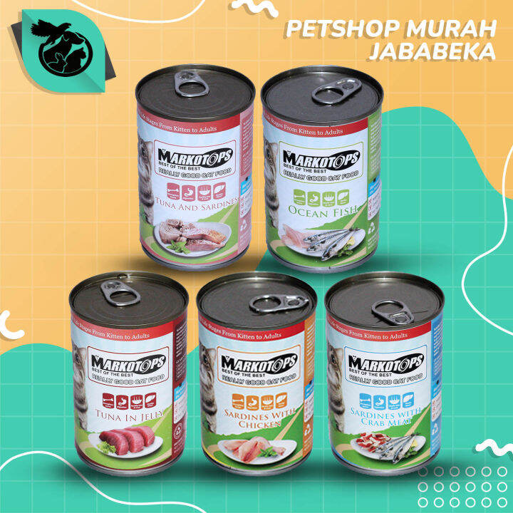 Makanan Kucing basah Kaleng Wet Food markotop 400 Gram | Lazada Indonesia