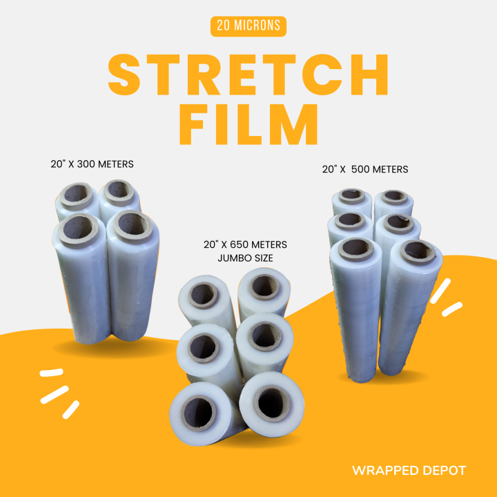 20 MICRONS STRETCH FILM PALLET | 300M | 500M | |650M | Lazada PH